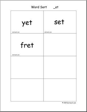 -et Words' Word Sort Center I abcteach.com