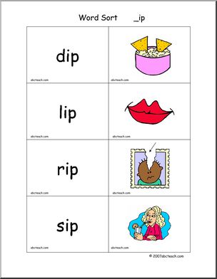 -ip Words’ Word Sort Center – Abcteach