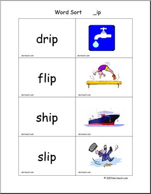 -ape words’ Word Sort Center – Abcteach