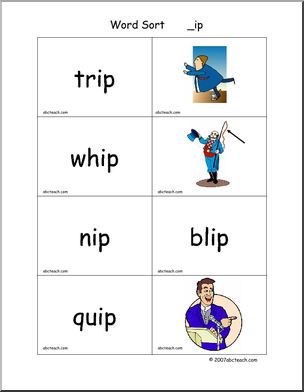 -ip Words’ Word Sort Center – Abcteach