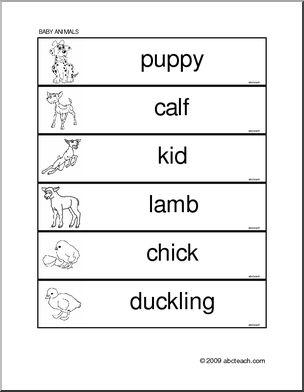 Word Wall: Farm Animals | Abcteach