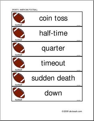 Football Word Wall I abcteach.com