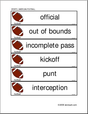 Football Word Wall I abcteach.com