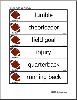 Football Word Wall I abcteach.com