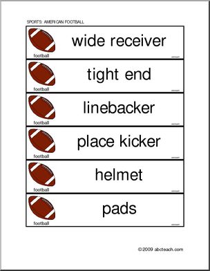 Football Word Wall I abcteach.com