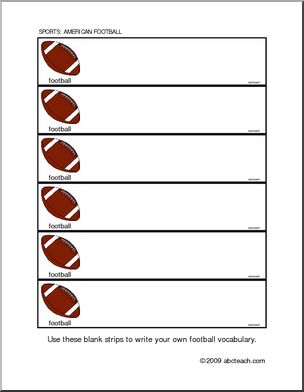 Football Word Wall I abcteach.com