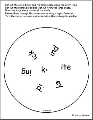 Word Wheels: Kite Shape ( beginning “k” sound) – Abcteach