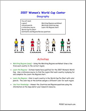 Women’s World Cup Soccer Center: Geography 2007 (upper el/middle ...