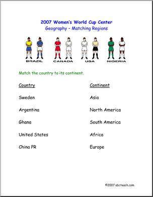 Women’s World Cup Soccer Center: Geography 2007 (upper el/middle ...