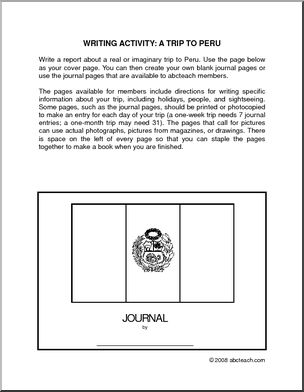 A Trip to Peru (elem/upper elem)' Writing Activity I abcteach.com