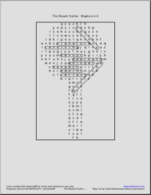 A-Z Mysteries; The Absent Author Vocabulary (elem) Book – Abcteach