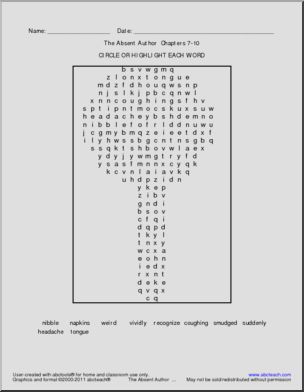 A-Z Mysteries; The Absent Author Vocabulary (elem) Book – Abcteach